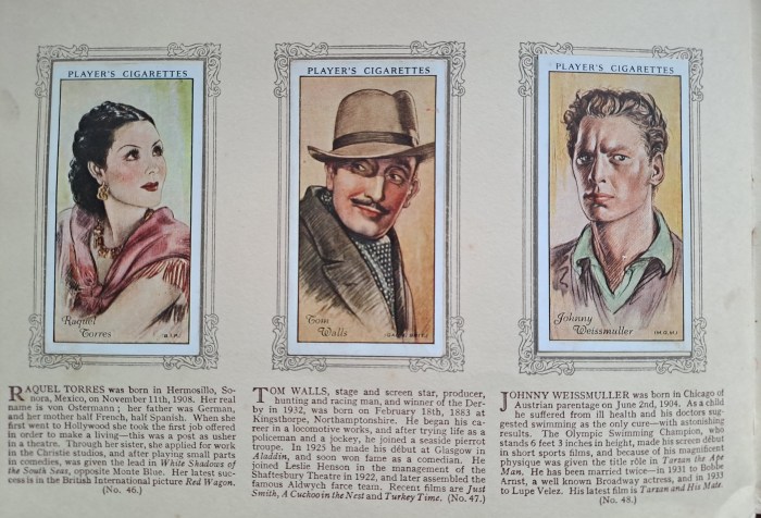 Film Star Cigarette Cards (1934) – Interwar London